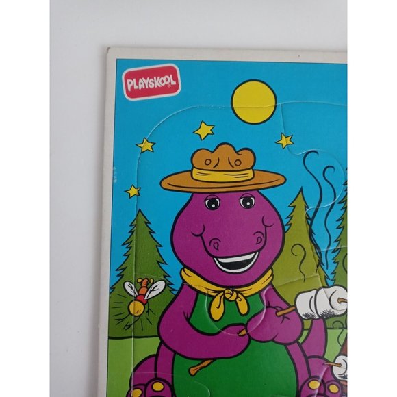 Playskool | Toys | Vintage 993 Playskool Barney Frame Tray Puzzle ...